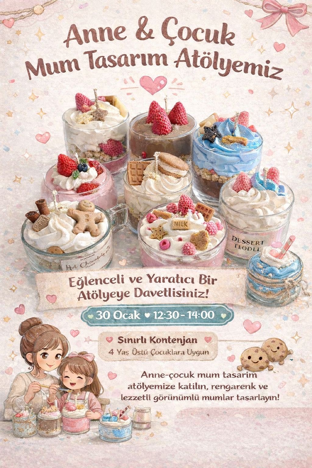 Anne-Çocuk Kremalı Mum Atölyesi – Biletler ve Detaylar