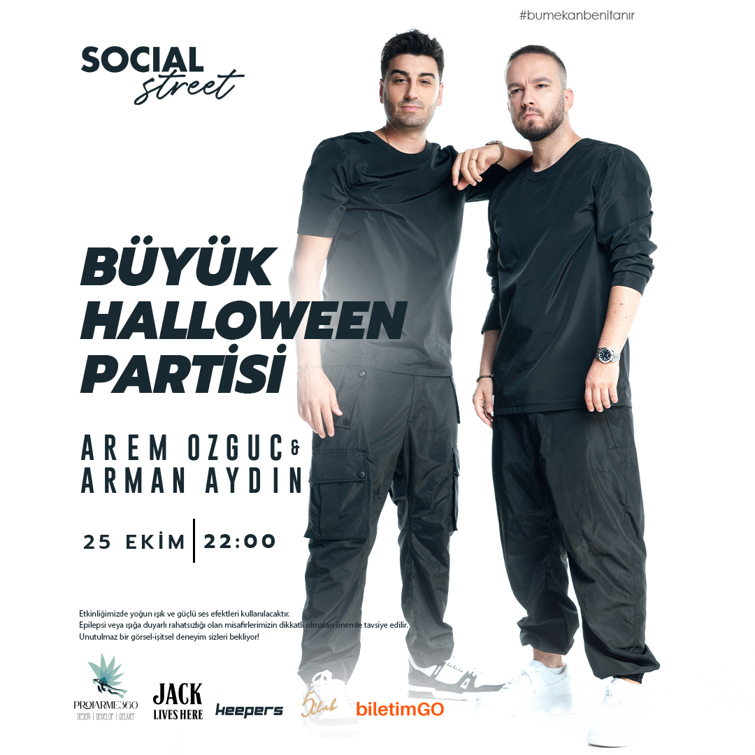 Arem & Arman - BÜYÜK HALLOWEEN PARTİSİ – Biletler ve Detaylar