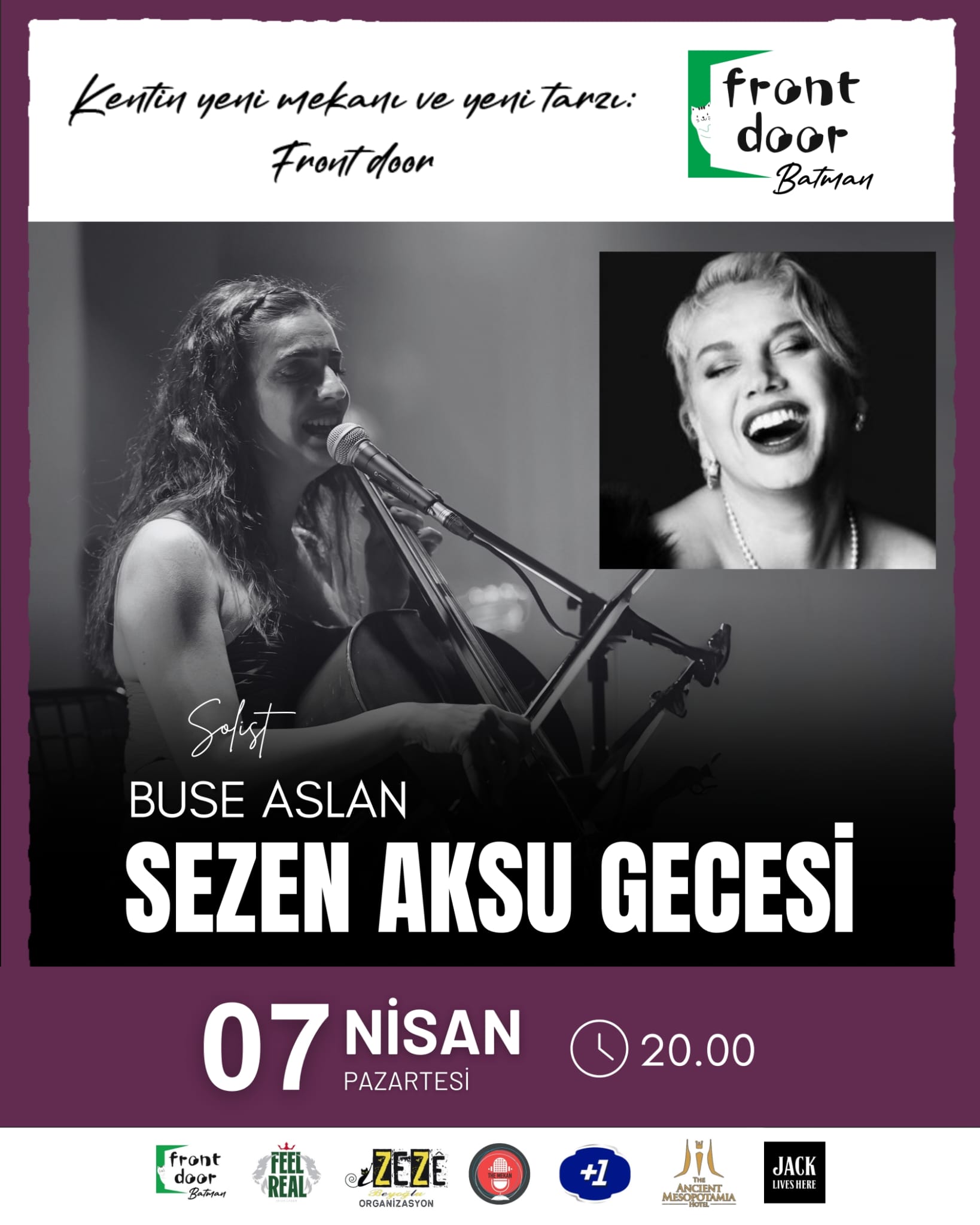 MOR SAHNE: BUSE ASLAN'LA SEZEN AKSU ŞARKILARI / FRONT DOOR BATMAN 7 ...