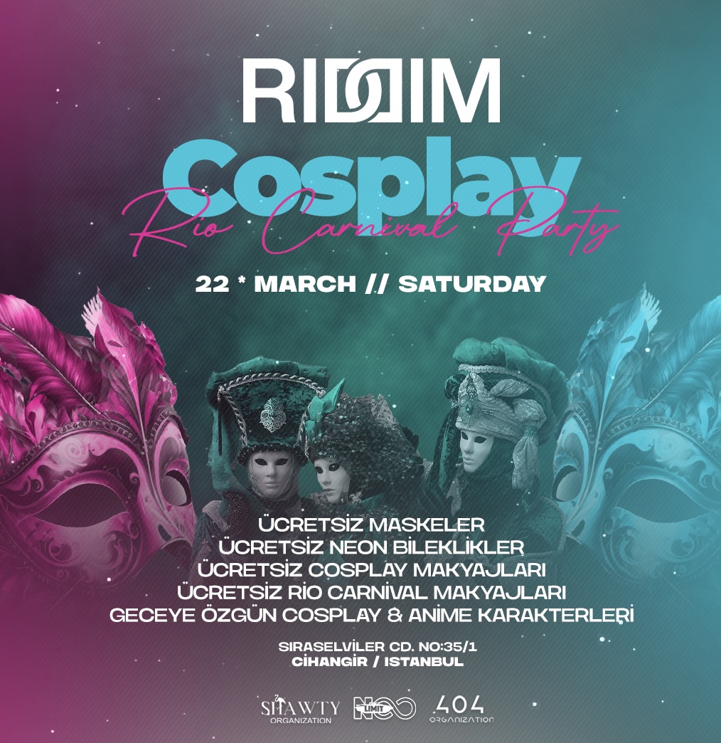 COSPLAY RİO CARNİVAL PARTY – Biletler ve Detaylar
