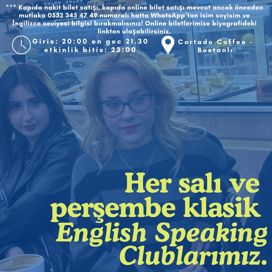 English Speaking Club – Biletler ve Detaylar