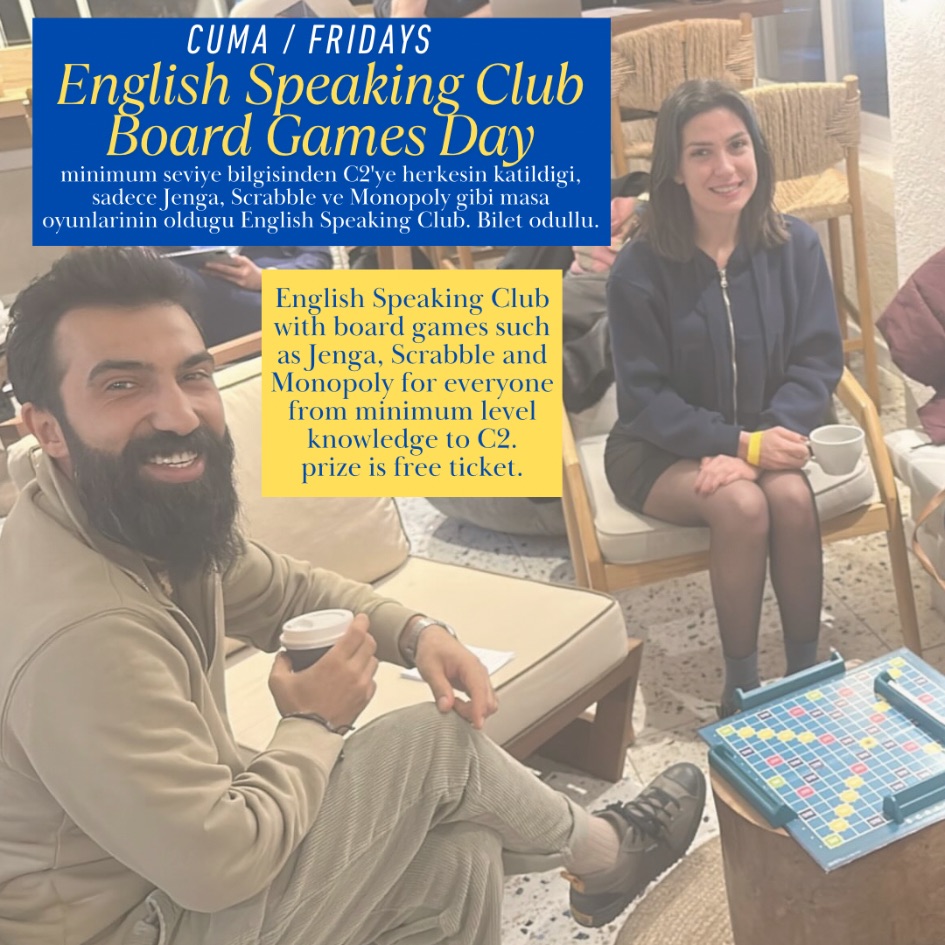 English Speaking Club Board Games Day – Biletler ve Detaylar