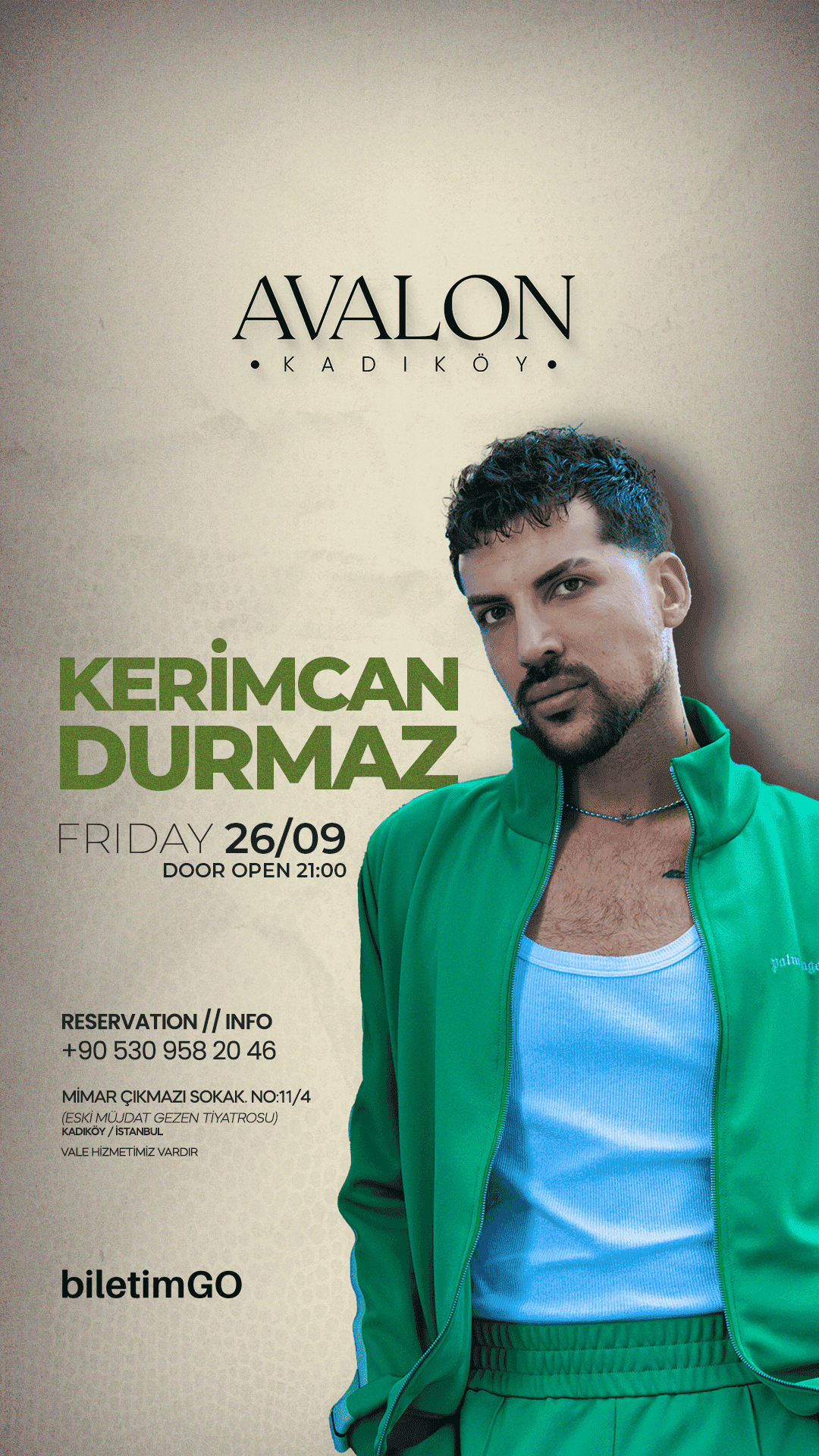 KERİMCAN DURMAZ AVALON KADIKÖY SAHNESİ – Biletler ve Detaylar