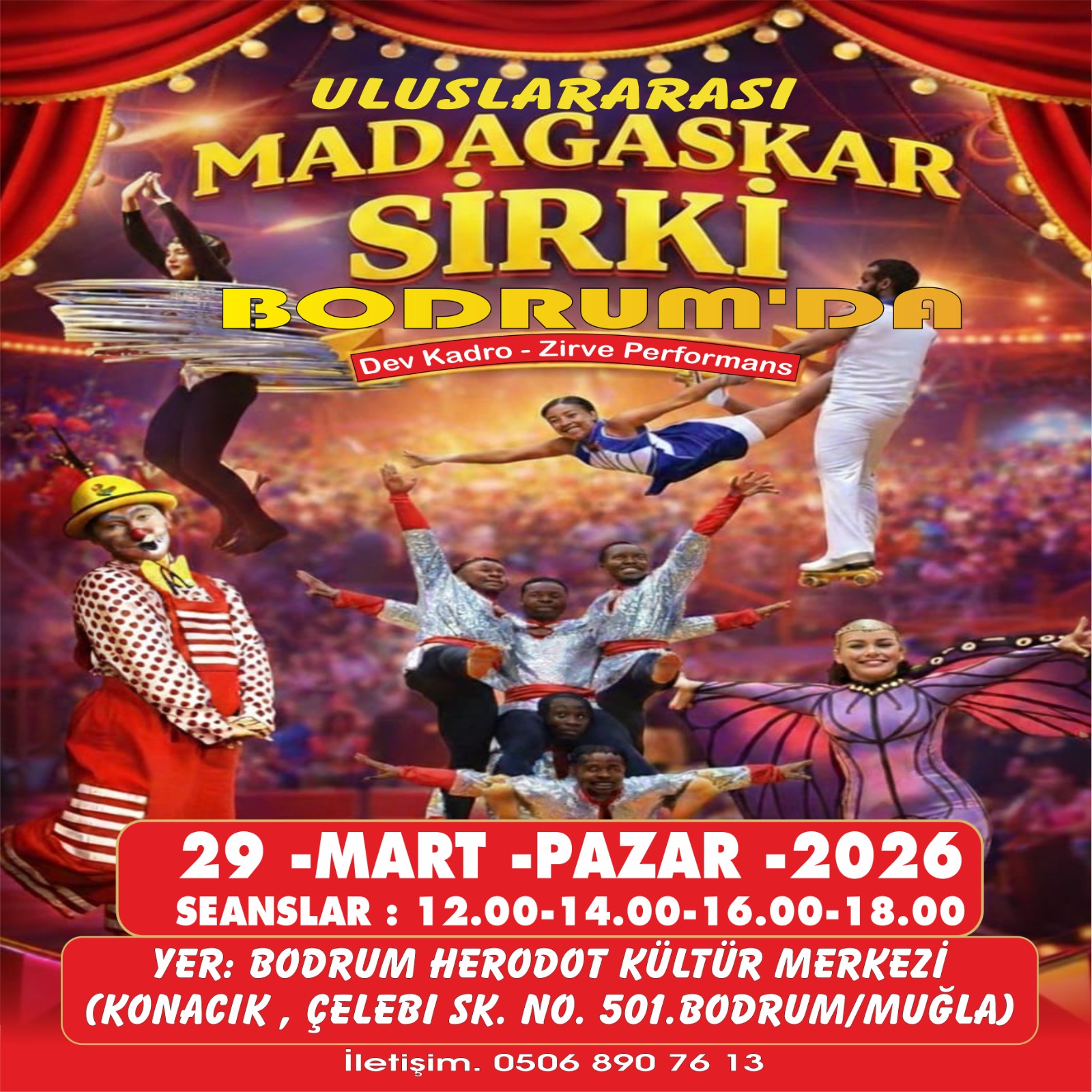 Madagaskar Sirki - Büyülü Dünya Turu - Bodrum – Biletler ve Detaylar