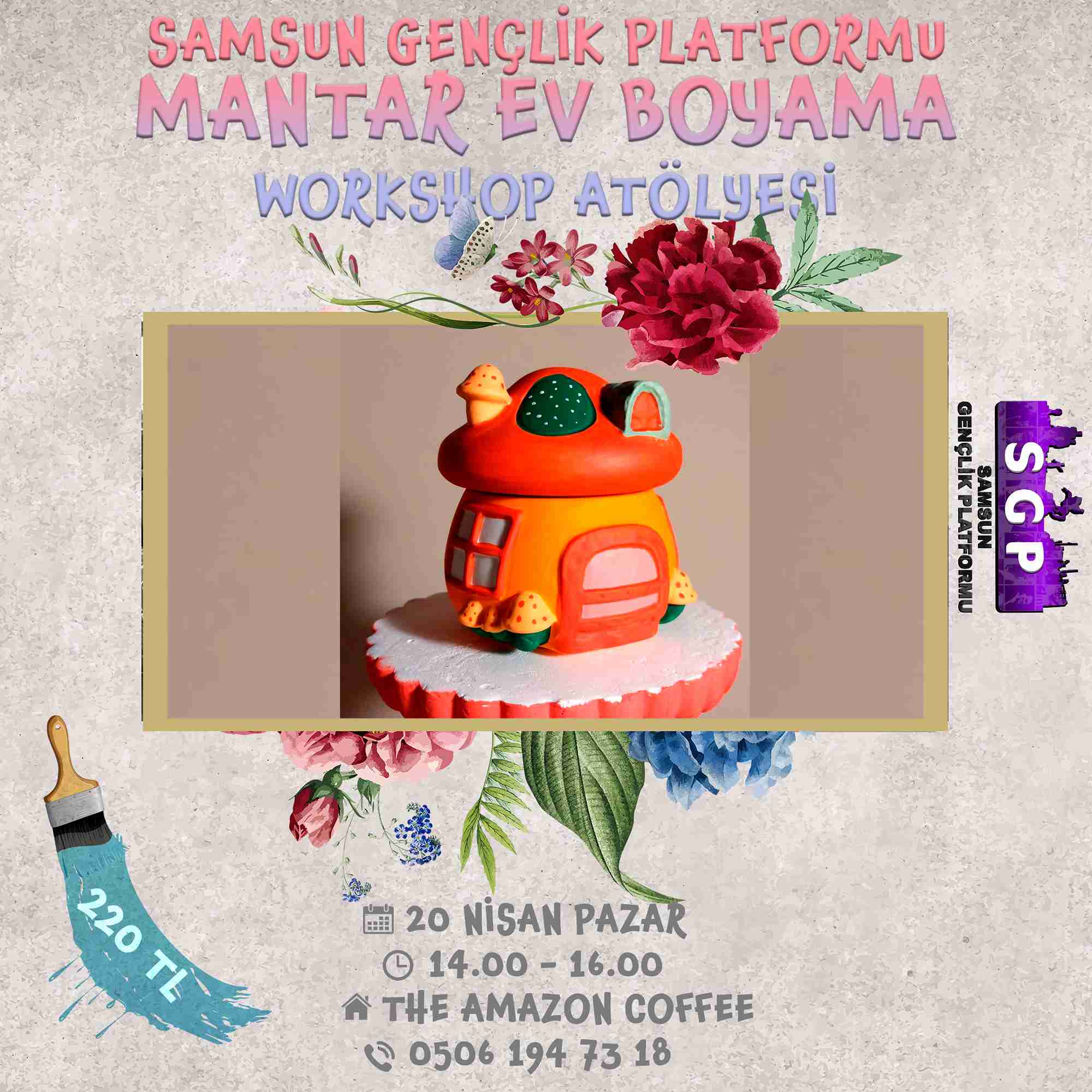 Mantar Ev Boyama Workshop – Biletler ve Detaylar