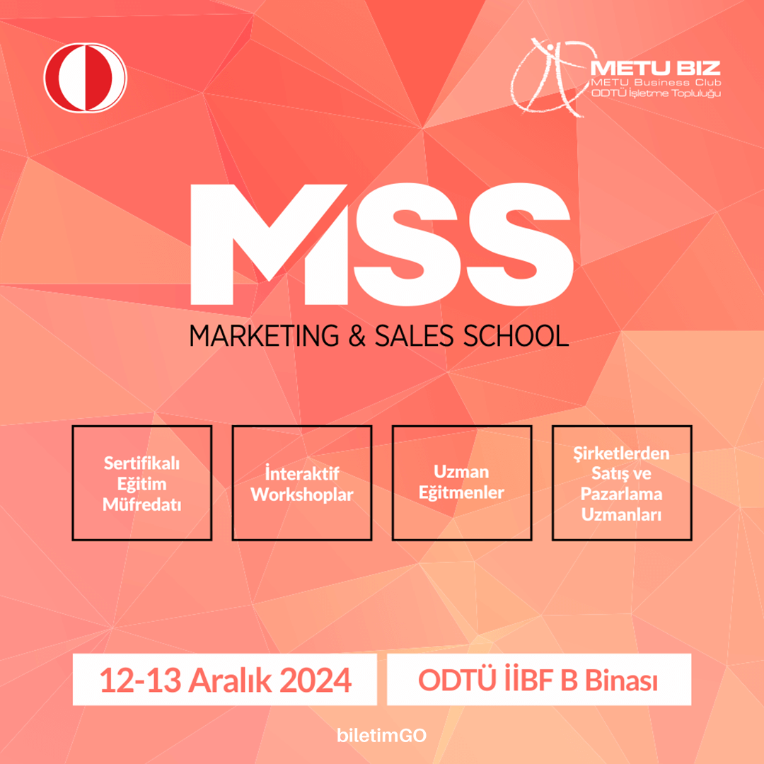 METUBIZ Marketing & Sales School – Biletler ve Detaylar