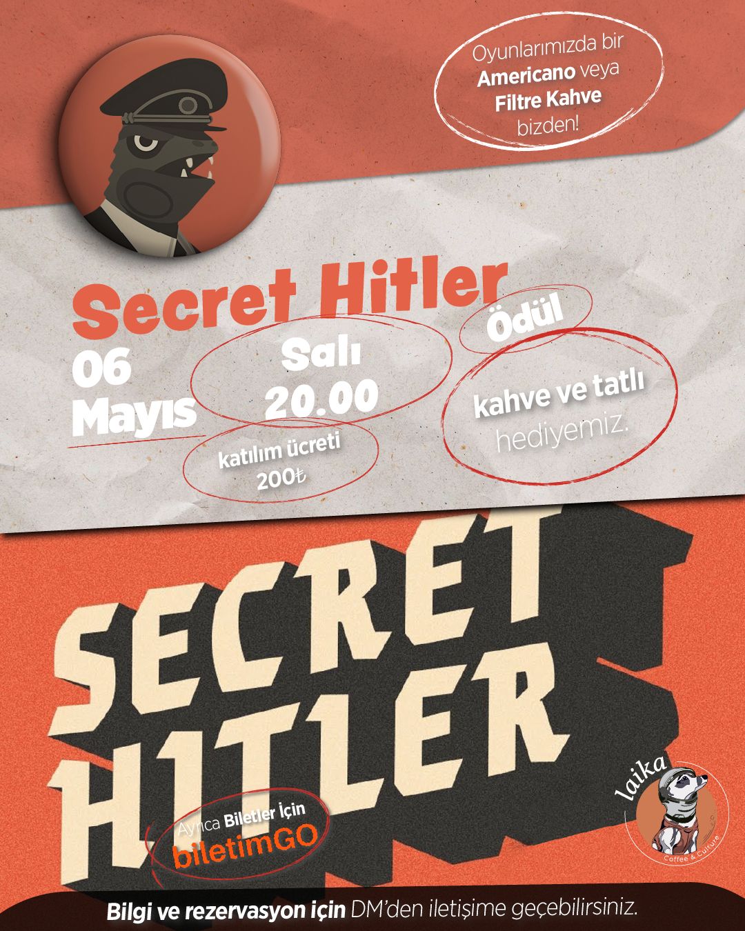 Secret Hitler – Biletler ve Detaylar