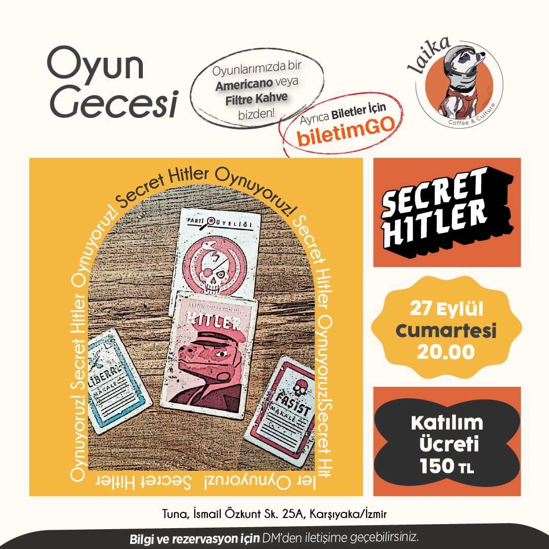 Secret Hitler – Biletler ve Detaylar