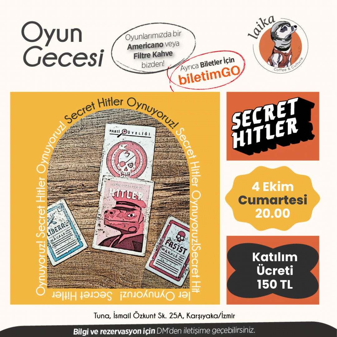 Secret Hitler – Biletler ve Detaylar