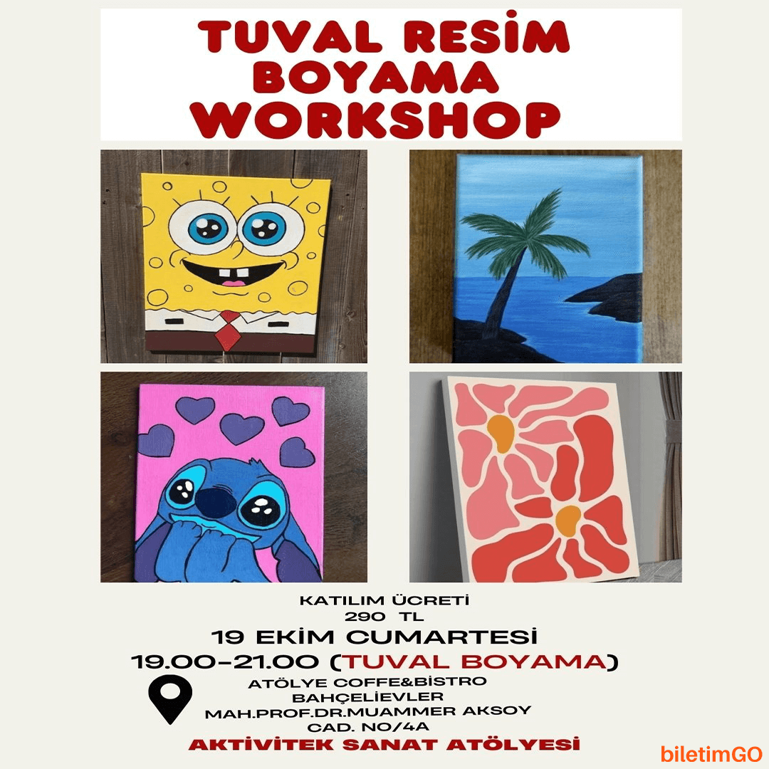 Tuval Resim Boyama Workshop – Biletler ve Detaylar