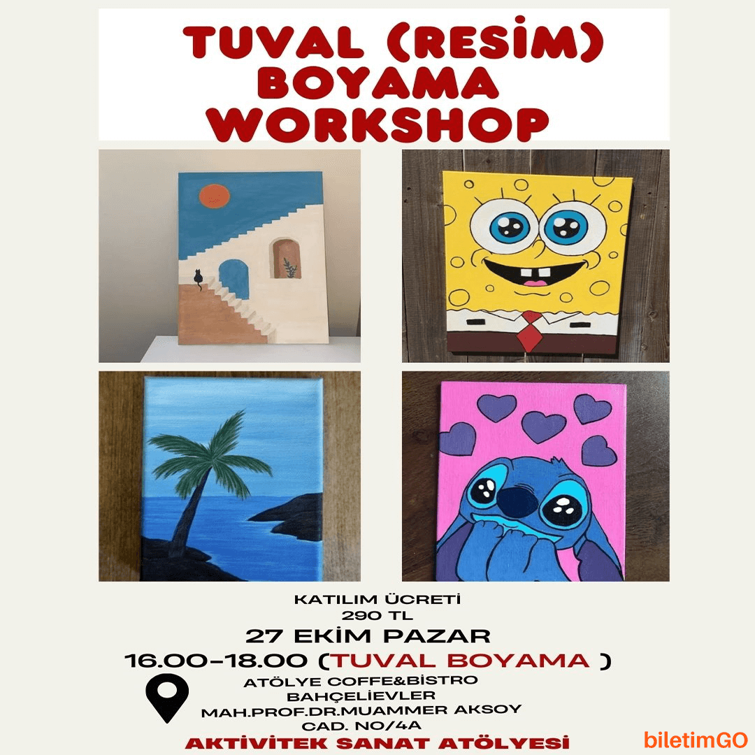Tuval Resim Boyama Workshop – Biletler ve Detaylar