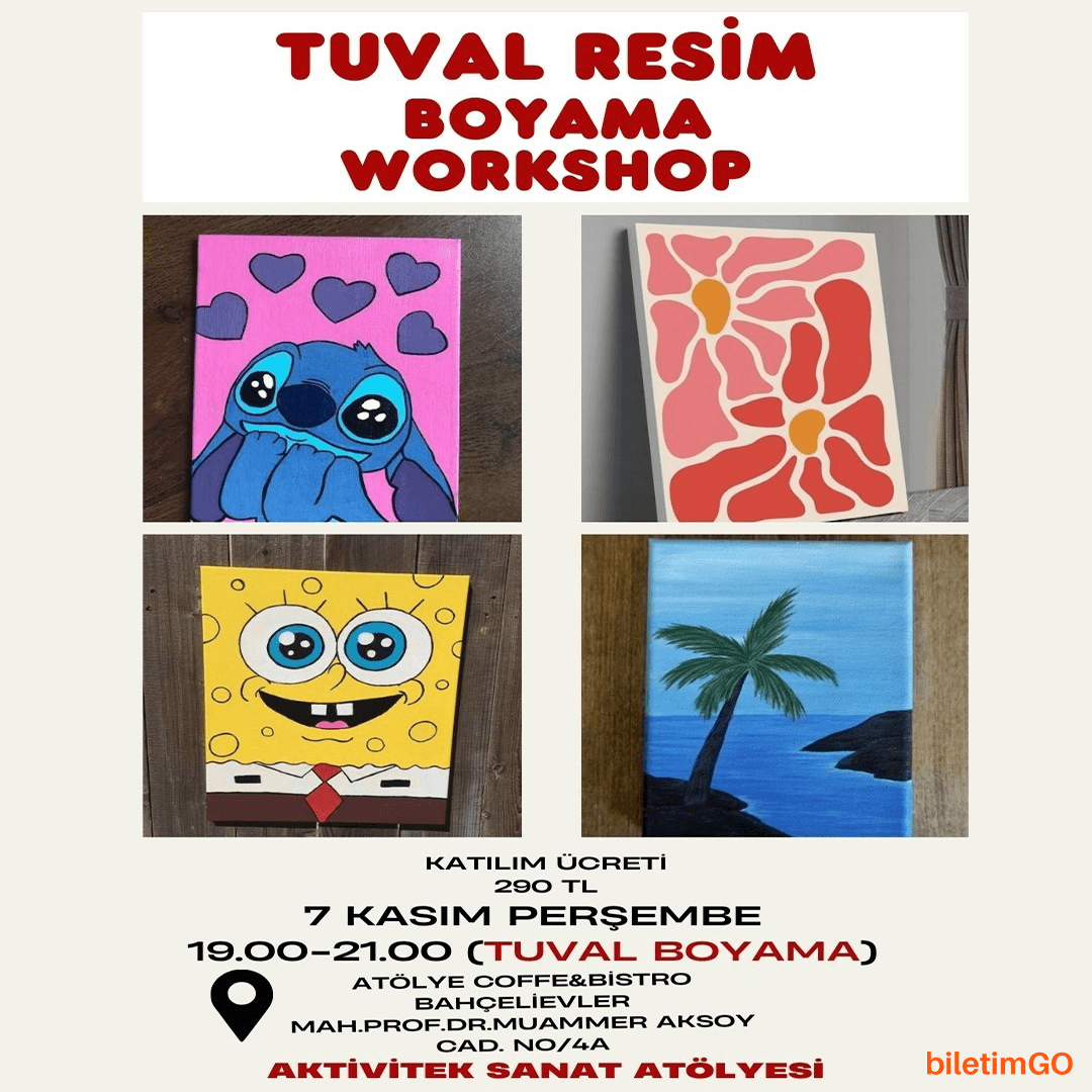 Tuval Resim Boyama Workshop – Biletler ve Detaylar