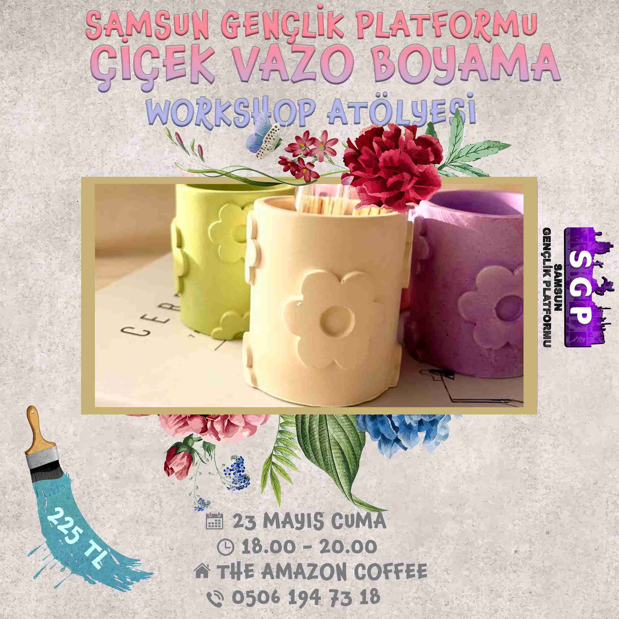 Vazo Çiçek Boyama Workshop – Biletler ve Detaylar