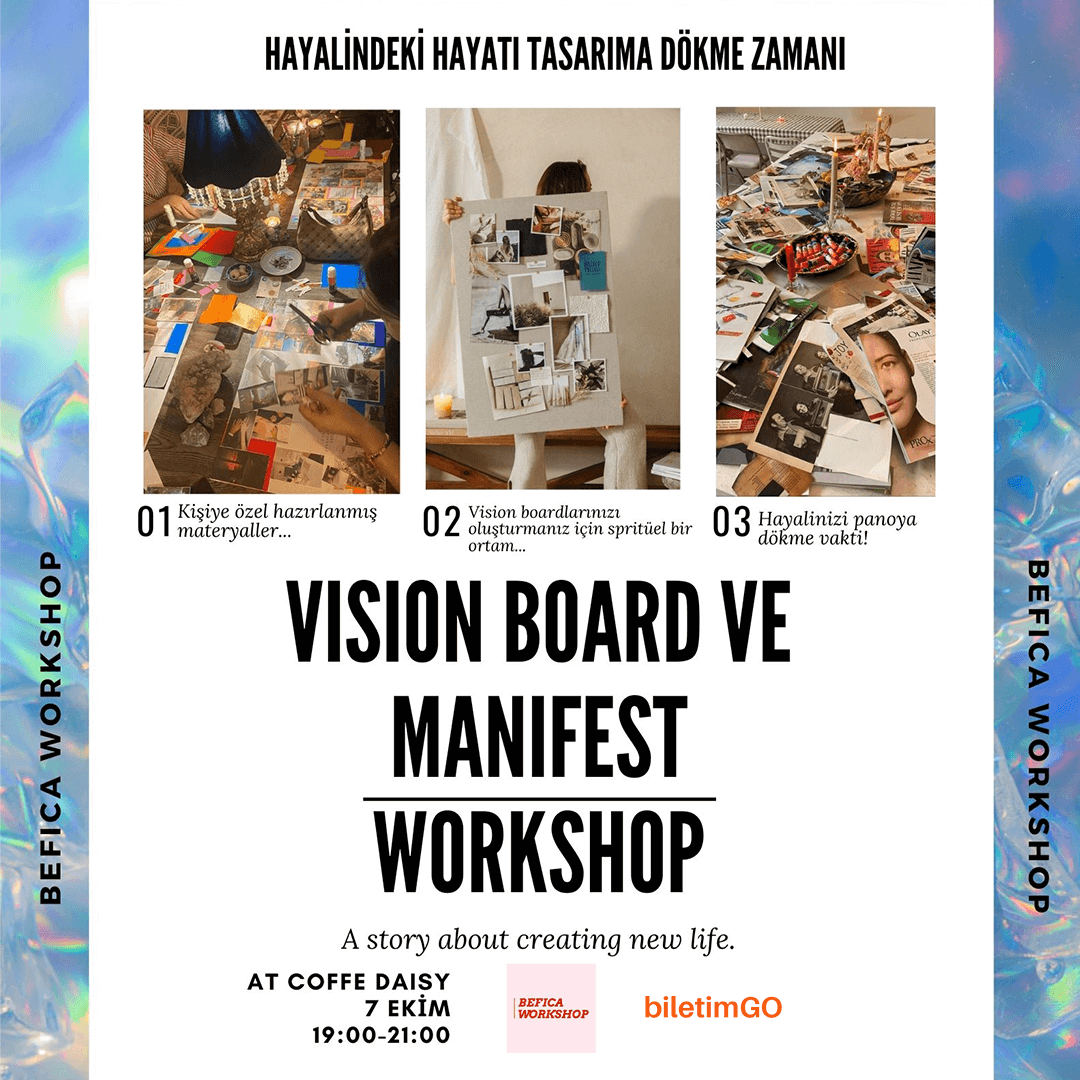 VISION BOARD VE MANIFEST ETKİNLİĞİ – Biletler ve Detaylar