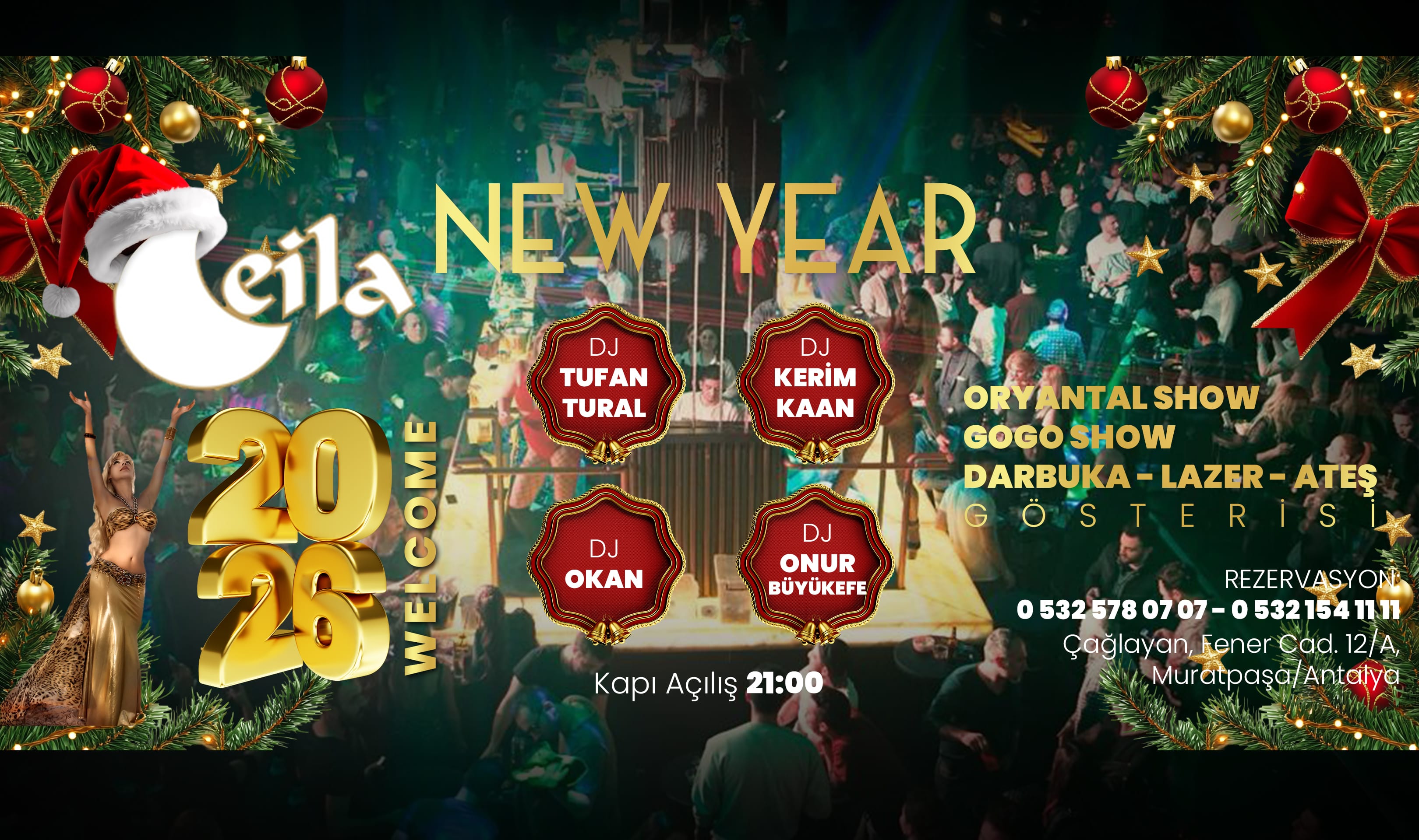 CEİLA CLUB Antalya Yeni Yıl Yılbaşı Partisi – Biletler ve Detaylar